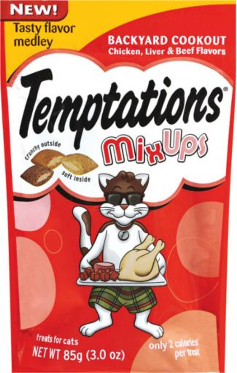 Temptations 798453 3-Ounce, Backyard Cookout Flavor, MixUps Cat Treat ...