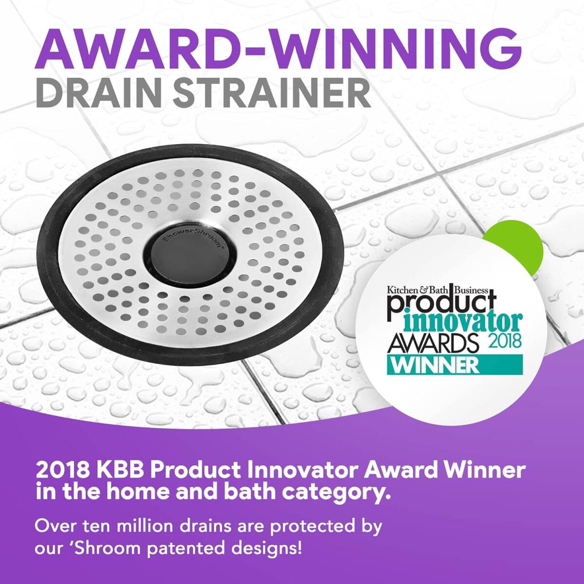 Tubshroom® Shsult755 Showershroom® Ultra Revolutionary Stainless Steel