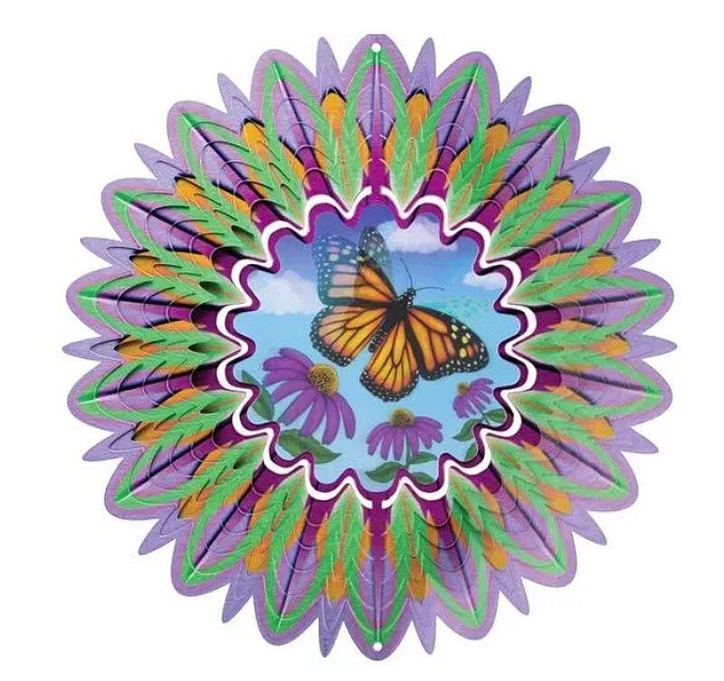 Spinfinity 323 Large Animated Butterfly Stainless Steel Wind Spinner at ...