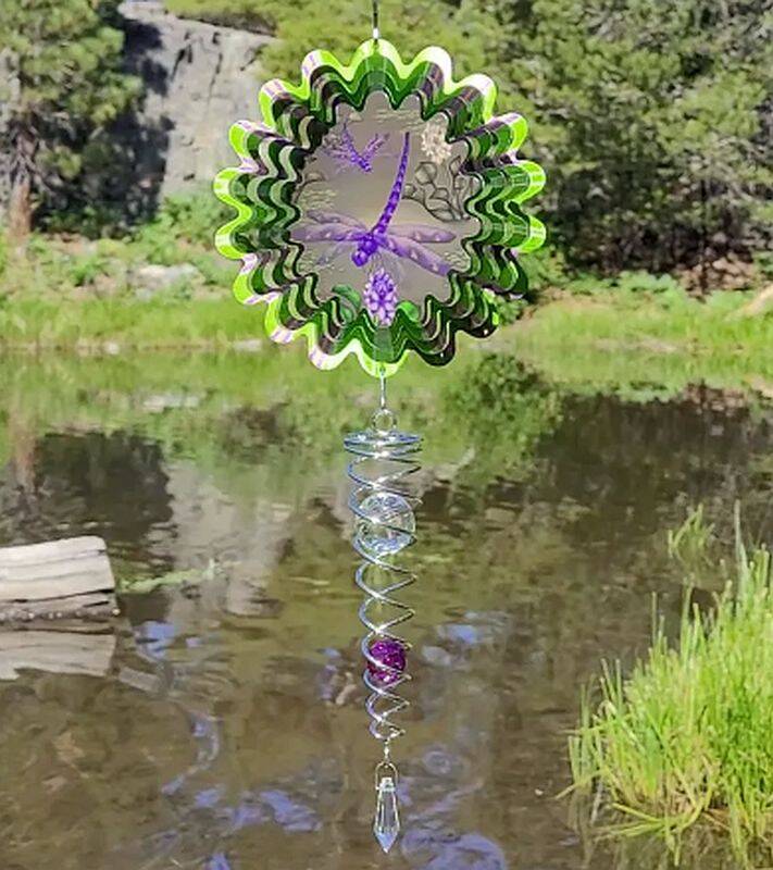 Spinfinity 732 Mini Animated Dragonfly Stainless Steel Wind Spinner And ...