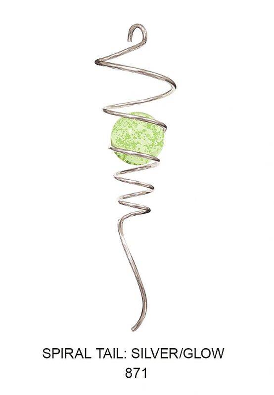 Spinfinity 871 10-Inch Silver/Glow Stainless Steel Spiral Tail at ...