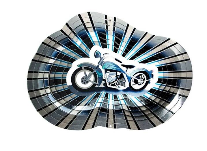Spinfinity 164 Large Motorcycle Stainless Steel Wind Spinner at Sutherlands