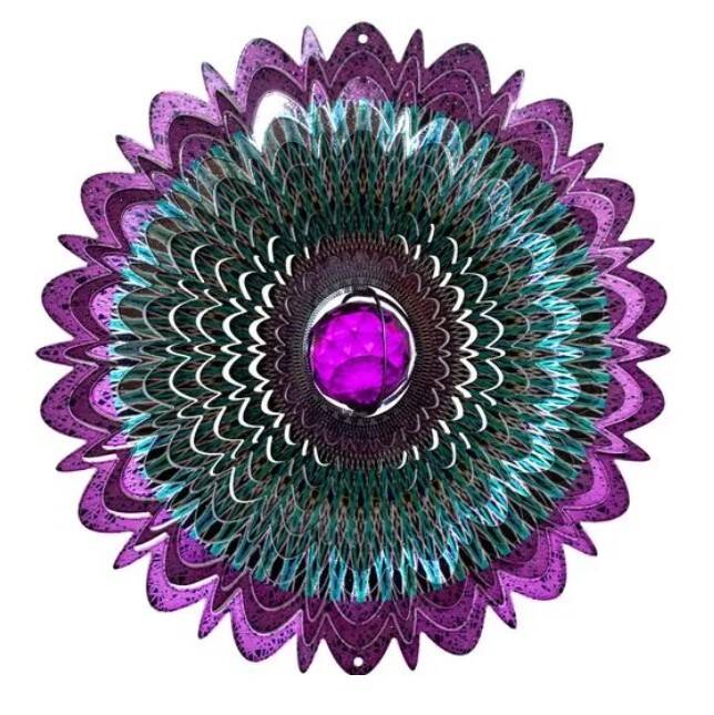 Spinfinity 456 12-Inch Mandala Collection Crystal Mandala Wind Spinner ...