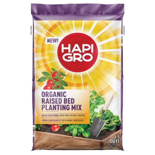 hapi-gro 50150186 1.5-Cubic Foot Organic Raised Bed Planting Mix Soil ...