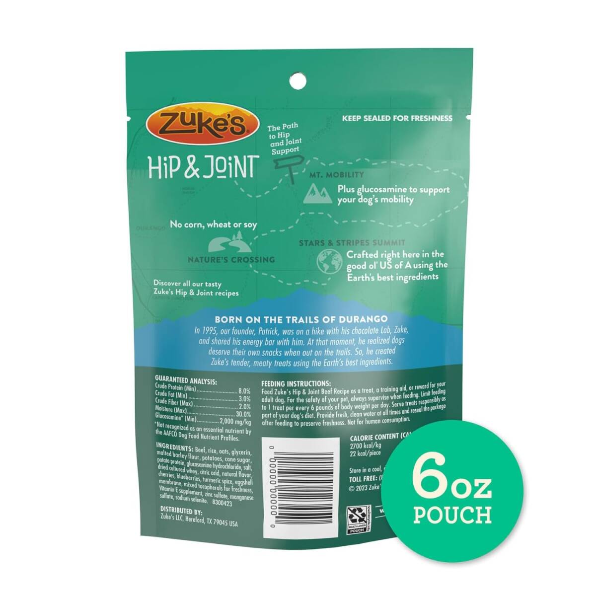 Zuke's 104696 6-Ounce Hip And Joint Beef Dog Treats at Sutherlands