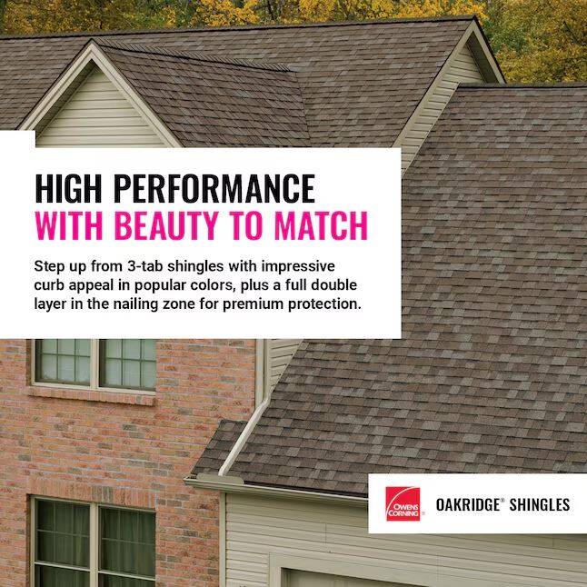 Owens Corning ARCHITECTURAL Oakridge® Onyx Black Architectural Shingle ...