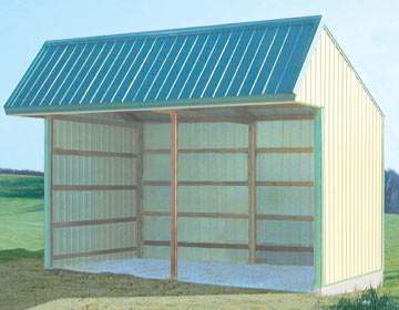 POLE BARN KITS 20X16 20x16 Suburban Pole Frame Horse Shed at Sutherlands