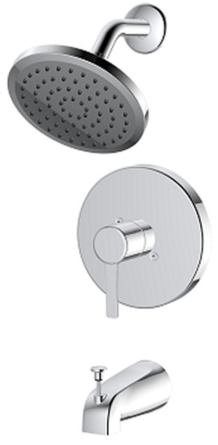 Flo Control Faucets F1A1F507CP Chrome 1-Handle Pressure Balance Tub And ...