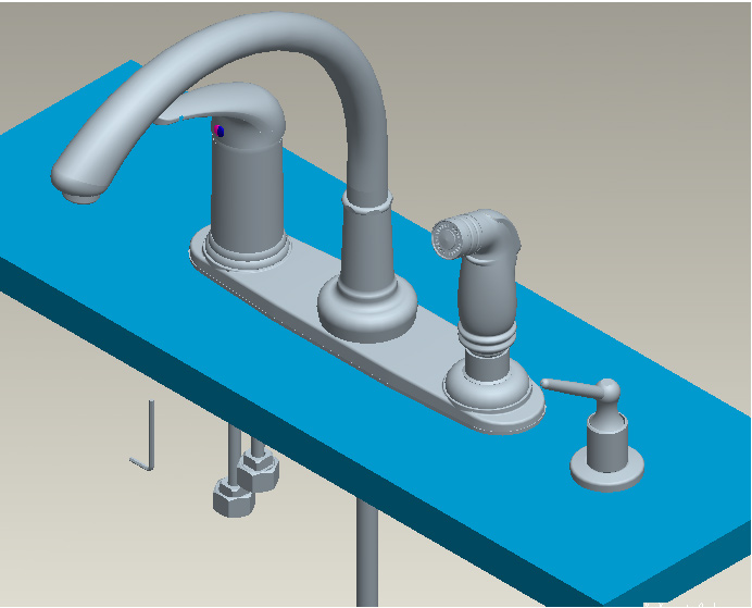 Flo Control Faucets TQF87B4501CP Chrome High Rise Kitchen Faucet at ...